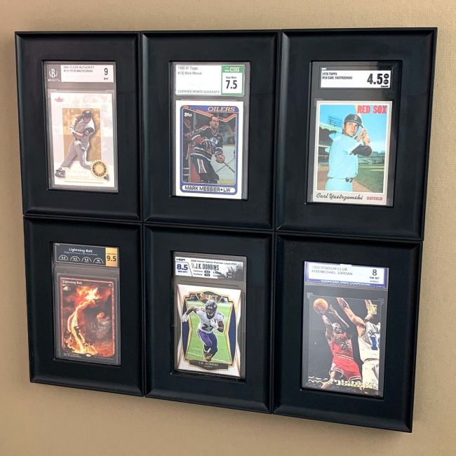 baseball card display frames